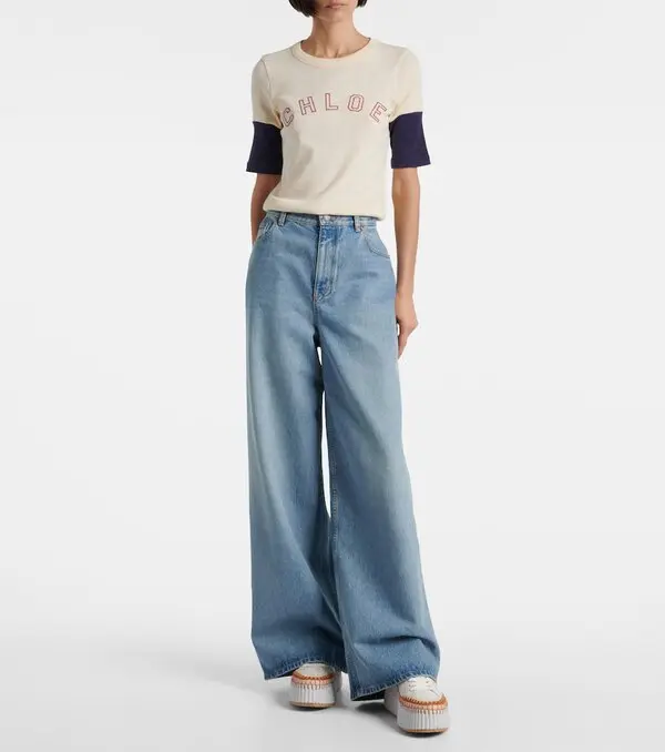 Chloé Leather Platform Sneakers - White