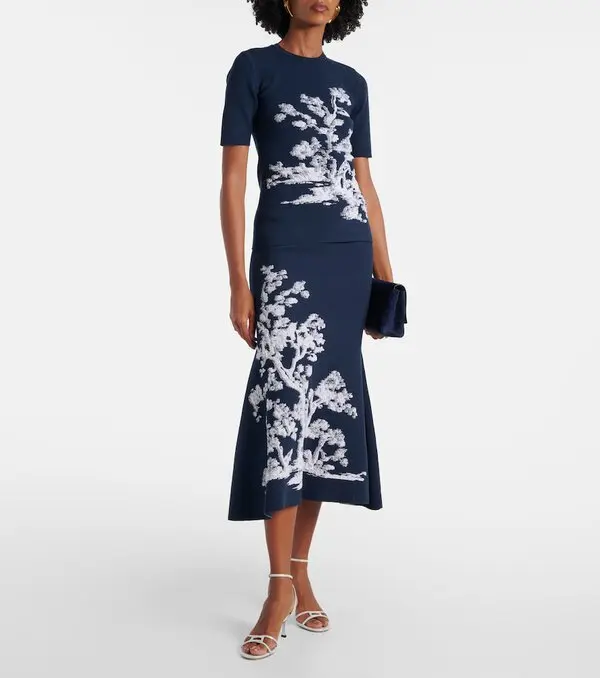 Erdem Jacquard Top - Blue