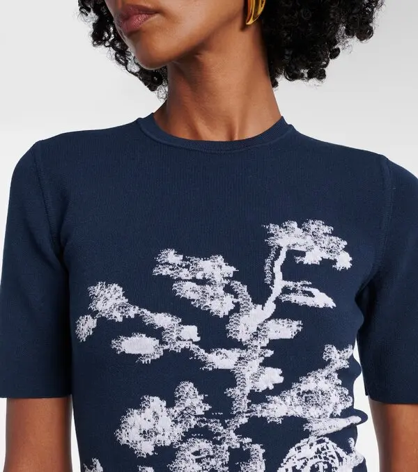 Erdem Jacquard Top - Blue