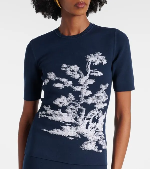 Erdem Jacquard Top - Blue