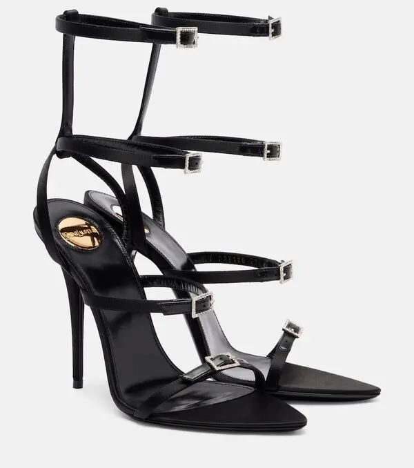 Saint Laurent Nuit 110 Crêpe Satin Sandals