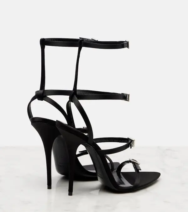 Saint Laurent Nuit 110 Crêpe Satin Sandals