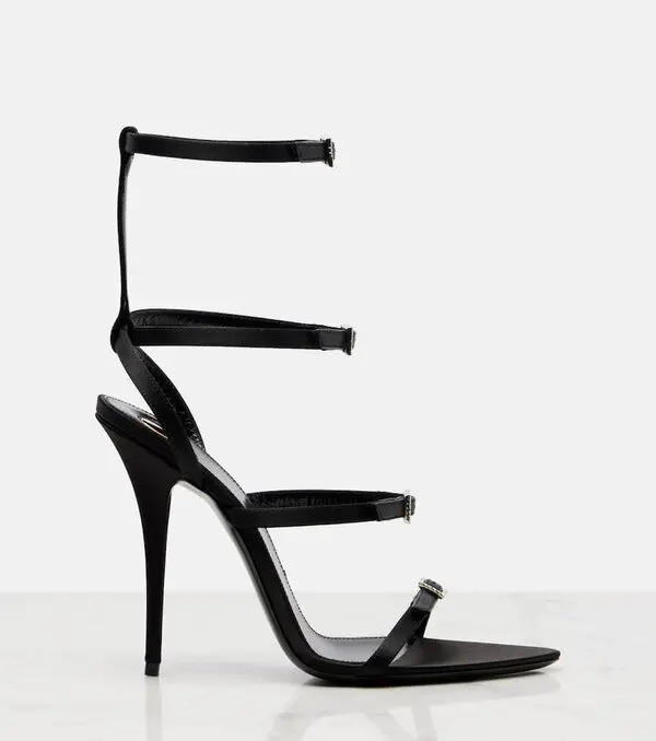 Saint Laurent Nuit 110 Crêpe Satin Sandals