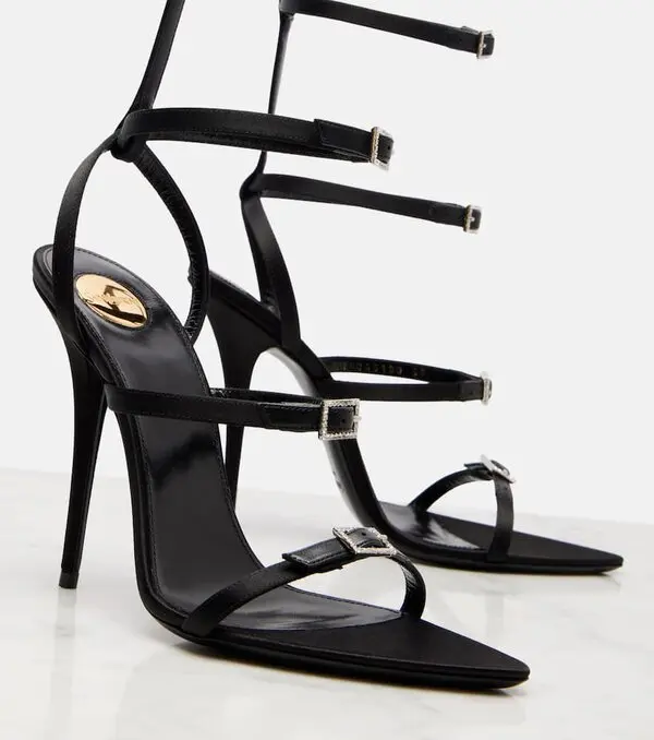Saint Laurent Nuit 110 Crêpe Satin Sandals
