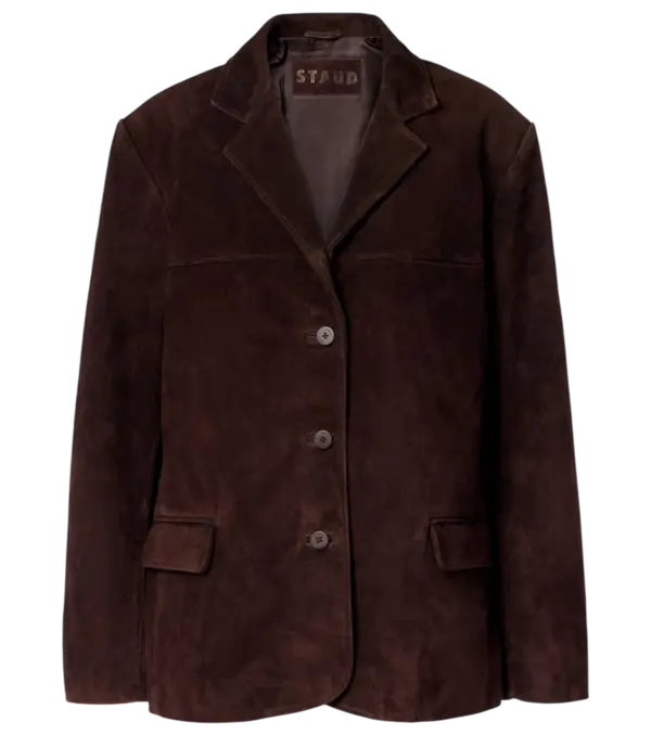 Staud Corrine Suede Jacket - Brown