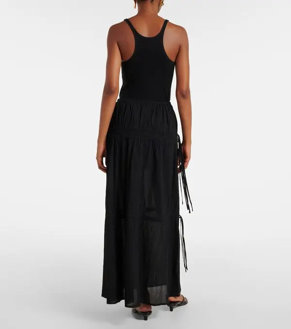 TOTEME Cotton Maxi Skirt - Black