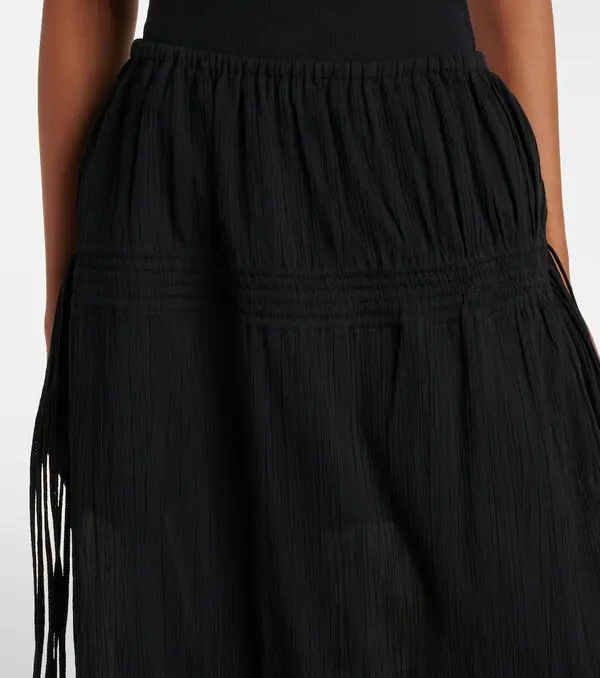 TOTEME Cotton Maxi Skirt - Black