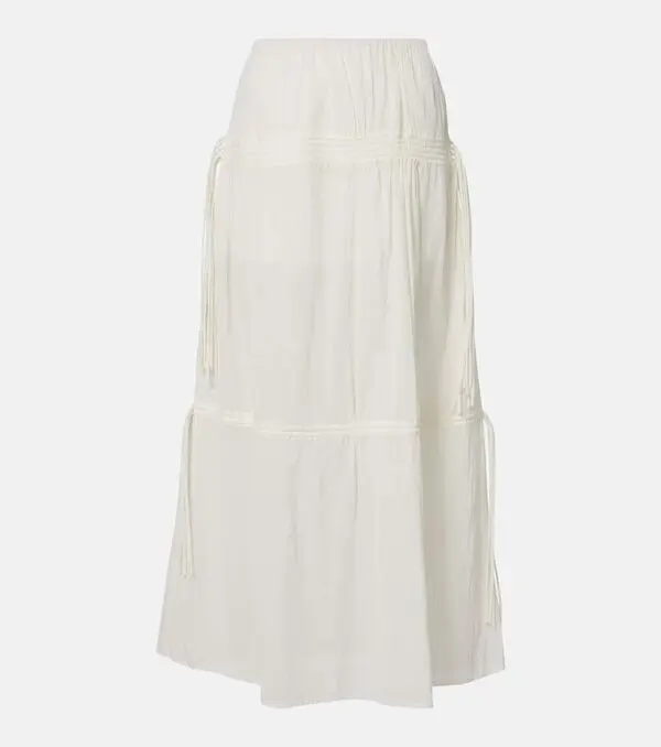TOTEME Cotton Maxi Skirt - White