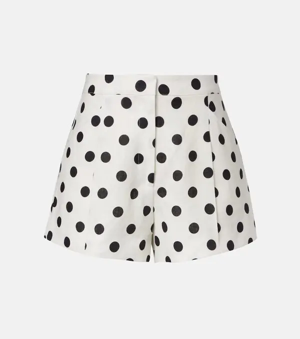 Posse Rosalie Polka-dot Linen Shorts - Multicoloured