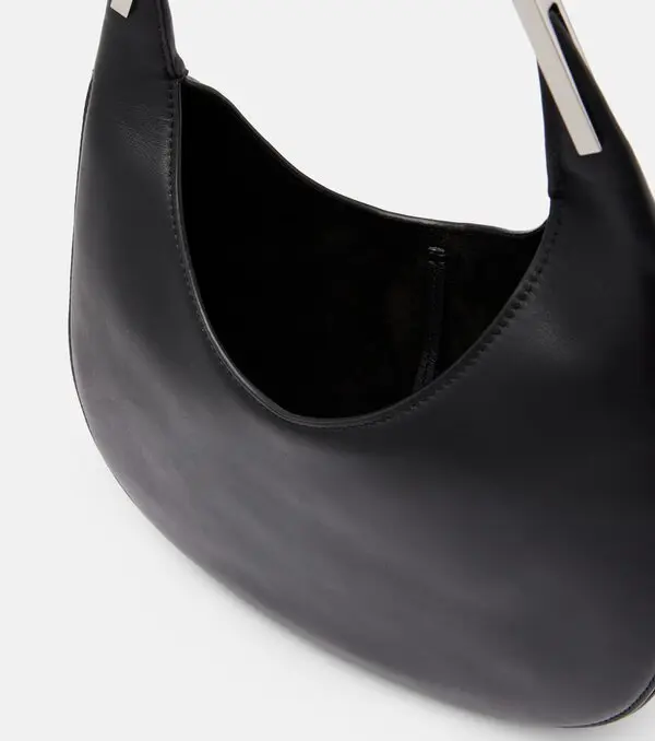 Savette Florence Small Leather Shoulder Bag - Black