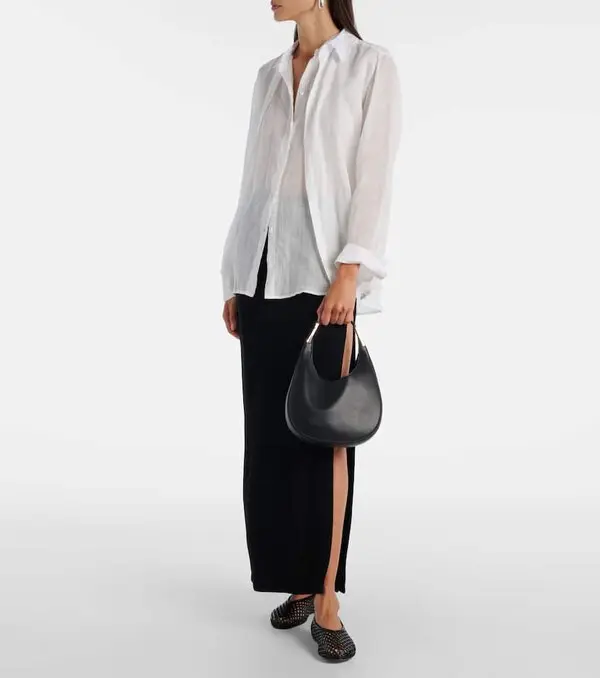 Savette Florence Small Leather Shoulder Bag - Black
