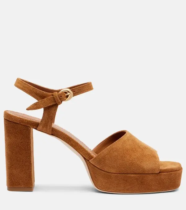 Staud Jodie 105 Suede Platform Sandals