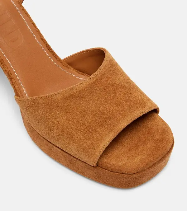 Staud Jodie 105 Suede Platform Sandals