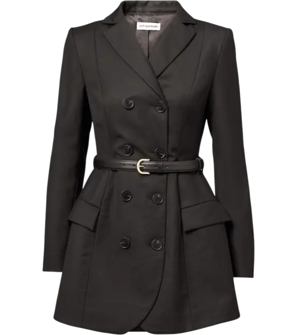SELF-PORTRAIT Belted Blazer Dress