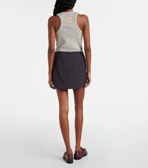 Bottega Veneta Woven Miniskirt - Grey