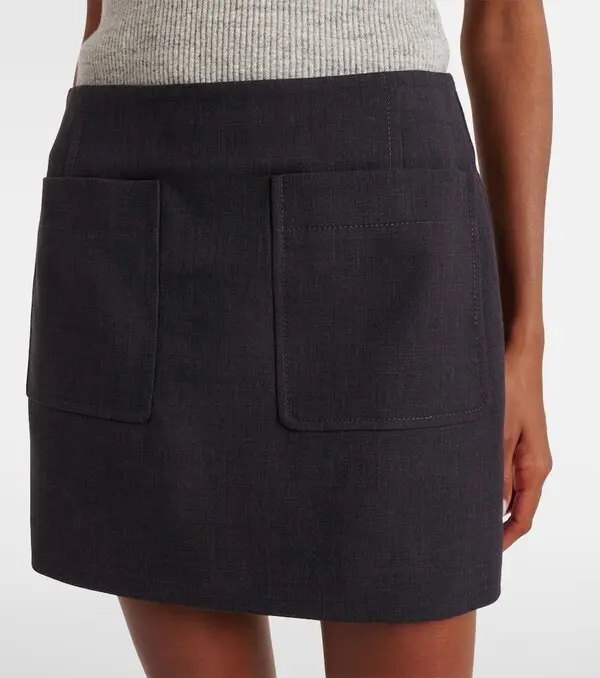 Bottega Veneta Woven Miniskirt - Grey