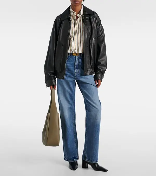 Saint Laurent Rainer Leather Ankle Boots