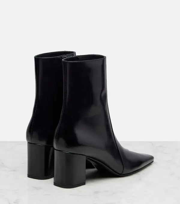 Saint Laurent Rainer Leather Ankle Boots