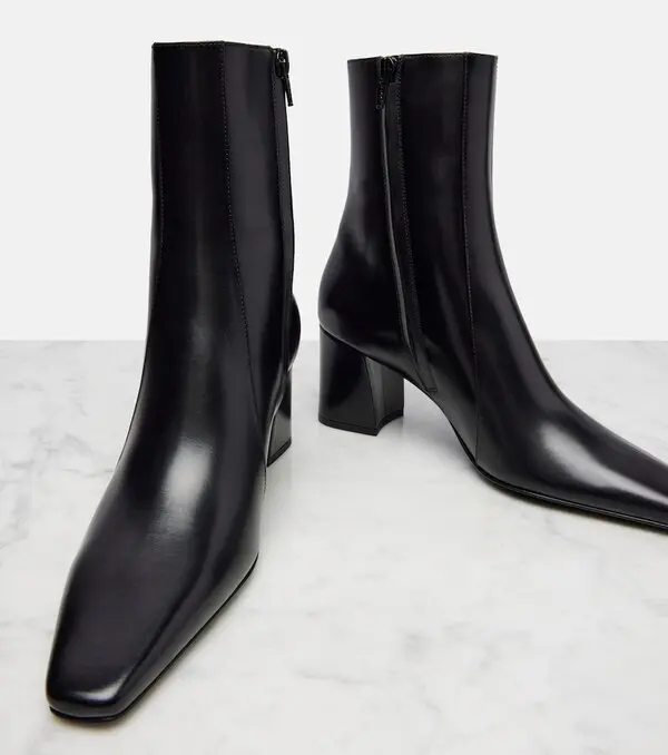 Saint Laurent Rainer Leather Ankle Boots