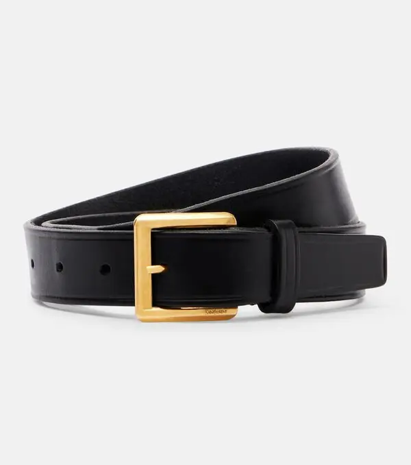 Saint Laurent Leather Belt - Black