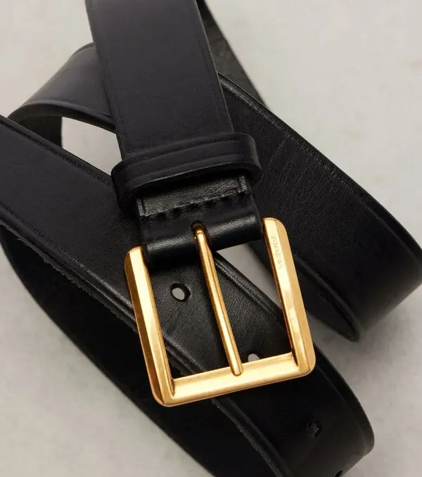Saint Laurent Leather Belt - Black
