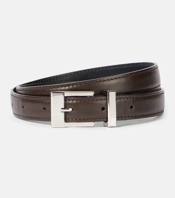 Khaite Manhattan Leather Belt - Brown