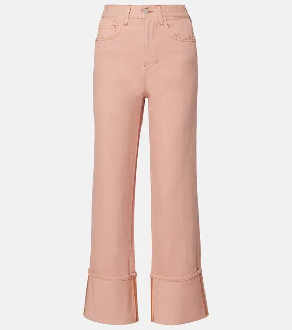 Veronica Beard Dylan Straight Jeans - Pink