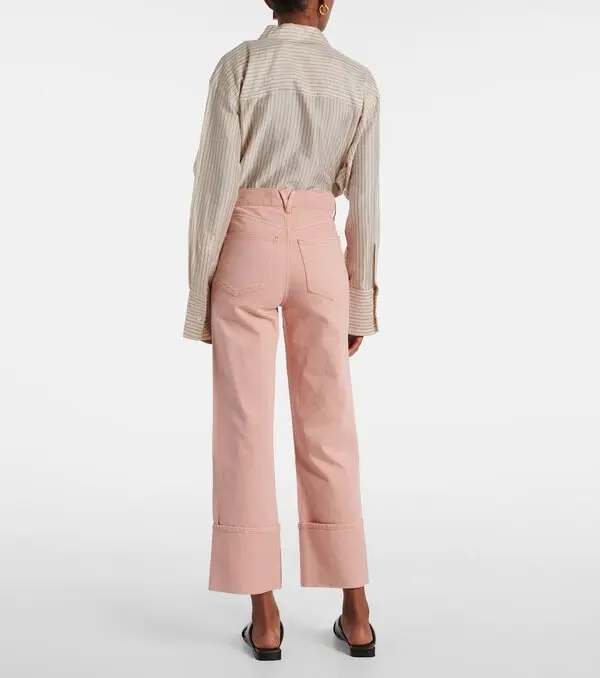 Veronica Beard Dylan Straight Jeans - Pink