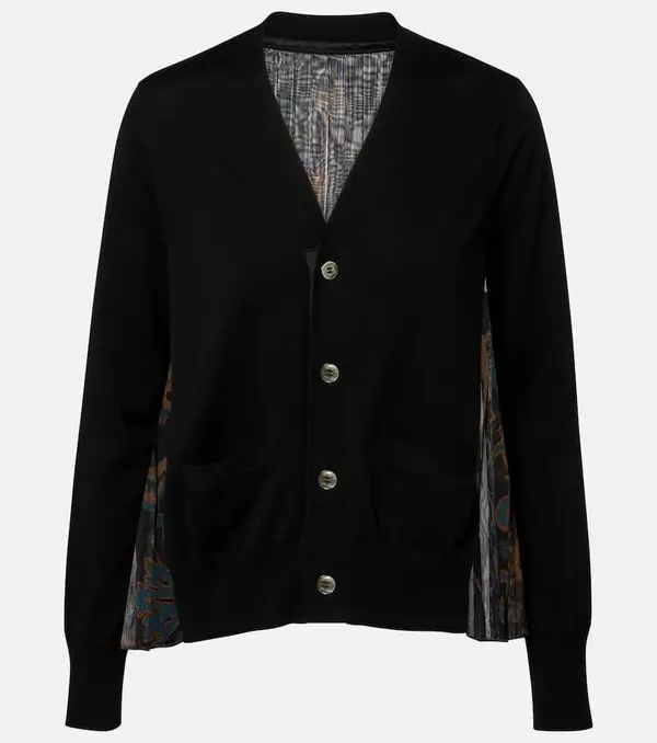 Sacai Cotton Tulle Cardigan