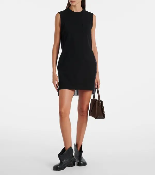 Sacai Knitted Cotton Minidress