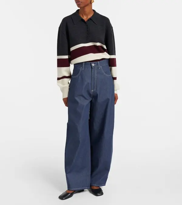 RÓHE High-rise Barrel-leg Jeans