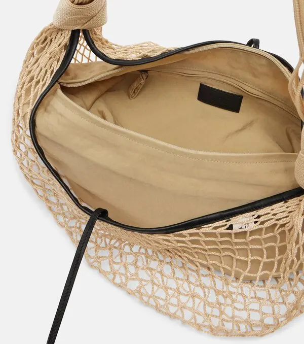 LEMAIRE Croissant Net Shoulder Bag - Beige