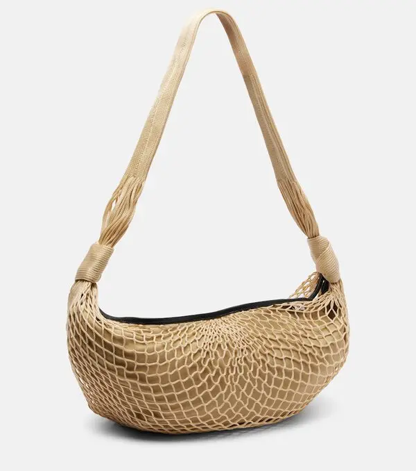 LEMAIRE Croissant Net Shoulder Bag - Beige