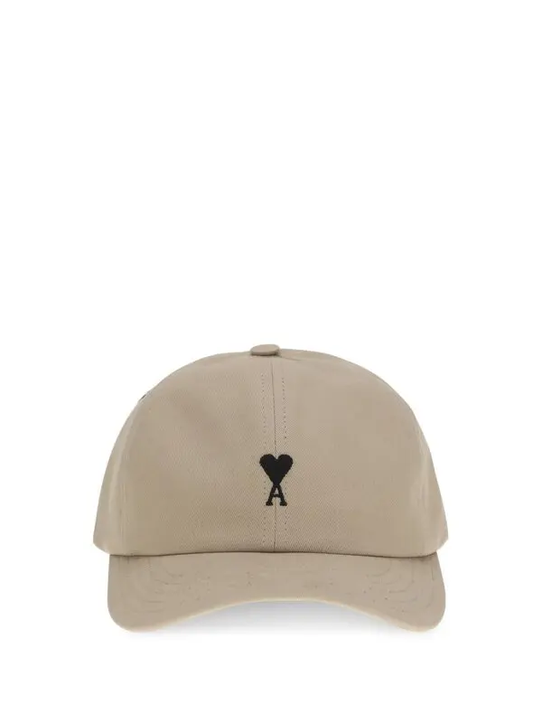 Ami Cotton Baseball Cap - Beige