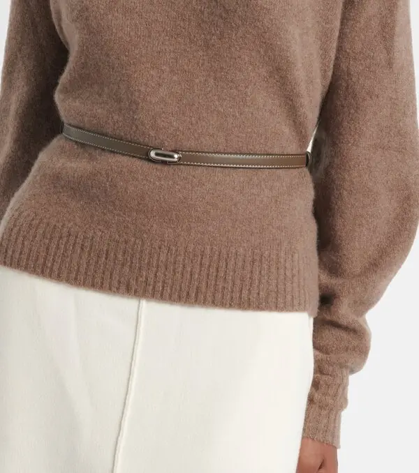 Savette Symmetry Leather Belt - Brown