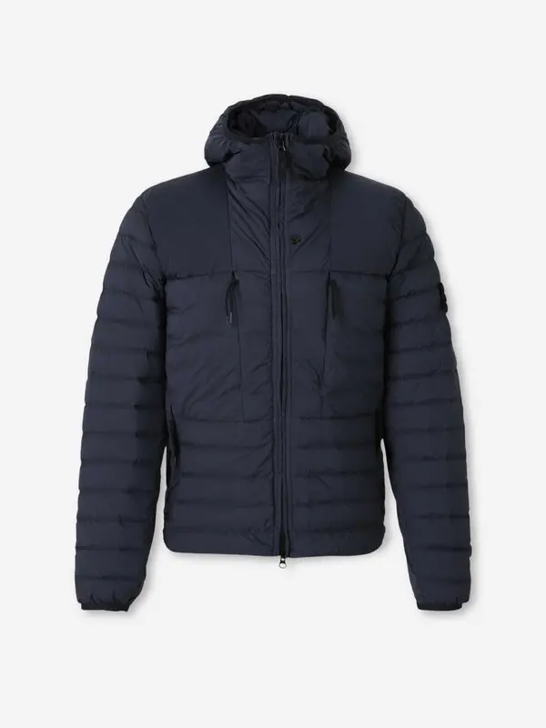 Stone Island Technical Puffer Hood - Navy Blue