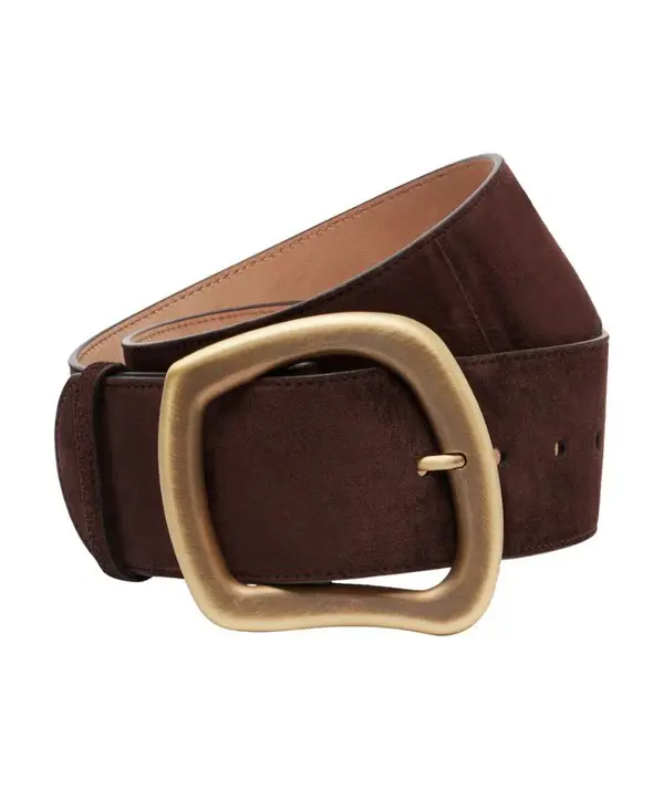 Gabriela Hearst Simone Large Suede Belt - Brown