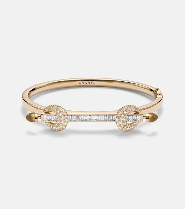 ANANYA 18kt Yellow Diamond And Quartz Bracelet - Gold