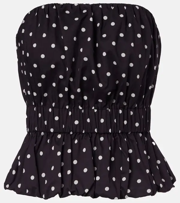 Posse Aurelia Polka-dot Top - Black