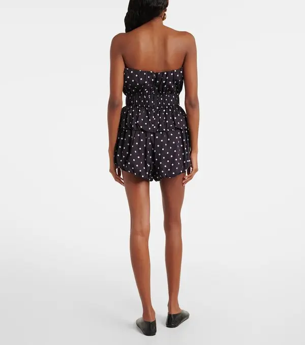 Posse Aurelia Polka-dot Top - Black