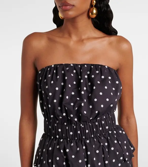 Posse Aurelia Polka-dot Top - Black