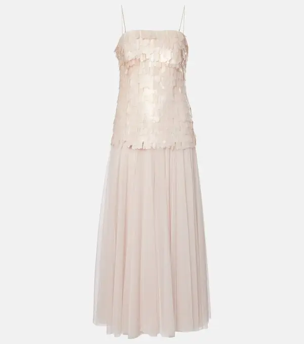 Simkhai Maxine Sequined Maxi Dress - Pink