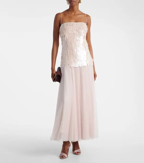 Simkhai Maxine Sequined Maxi Dress