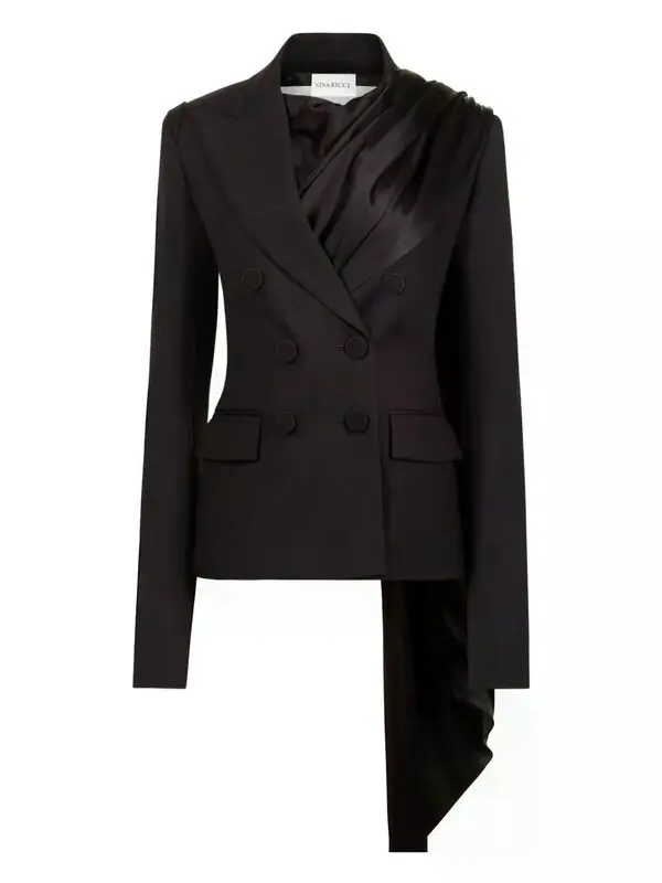 Nina Ricci Draped-scarf Blazer