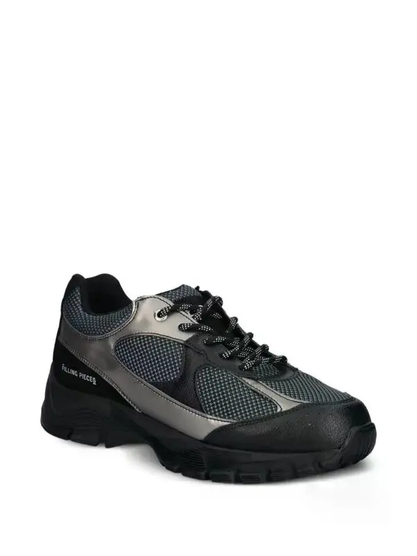 Filling Pieces Metallic-panel Mesh Sneakers - Black