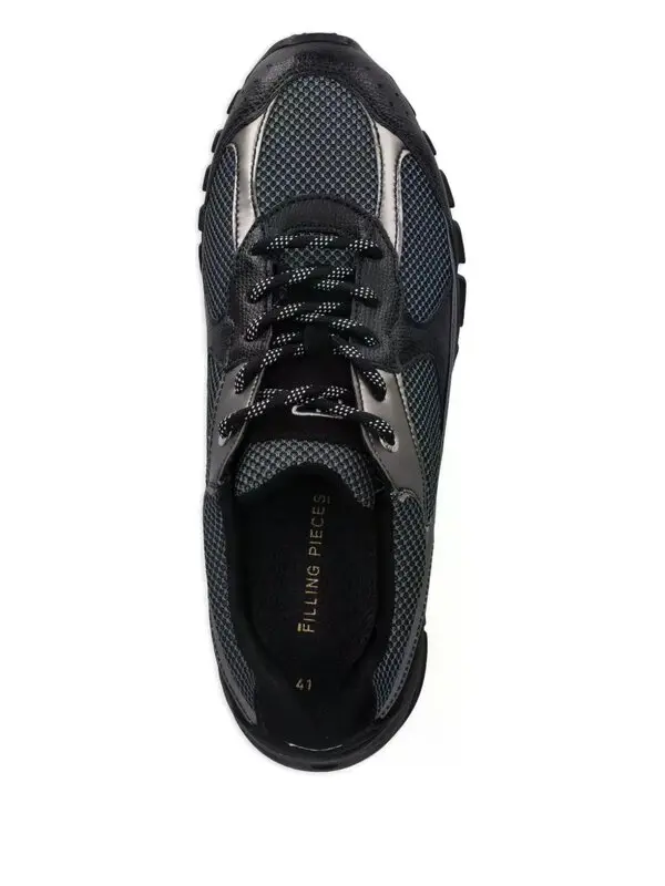 Filling Pieces Metallic-panel Mesh Sneakers - Black
