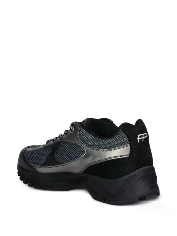 Filling Pieces Metallic-panel Mesh Sneakers - Black