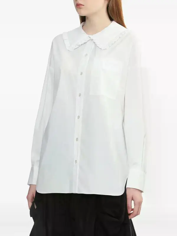 ENFOLD Ruffled-collar Shirt