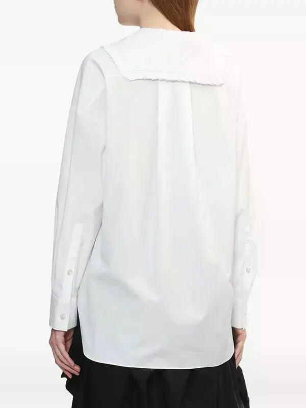 ENFOLD Ruffled-collar Shirt
