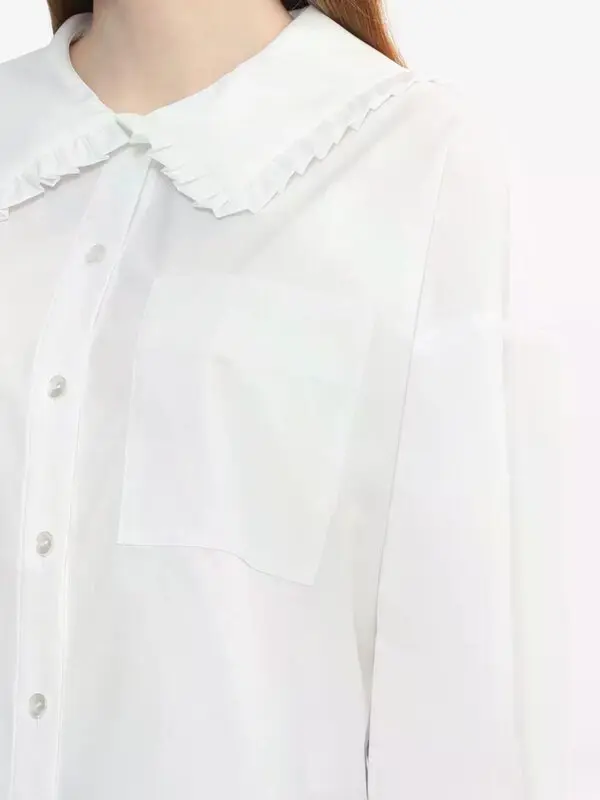 ENFOLD Ruffled-collar Shirt
